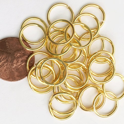 100 Pcs of Gold Color Jumprings 6mm18 Gauge Open Jumprings - Etsy