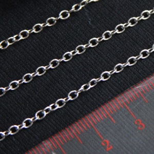 32 Ft Antiqued Silver Finished Chain,round Cable Chain 2x3mm, Small ...