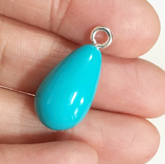 6 Pcs Synthetic Turquoise Teardrop 21x13mm Turquoise Earring - Etsy