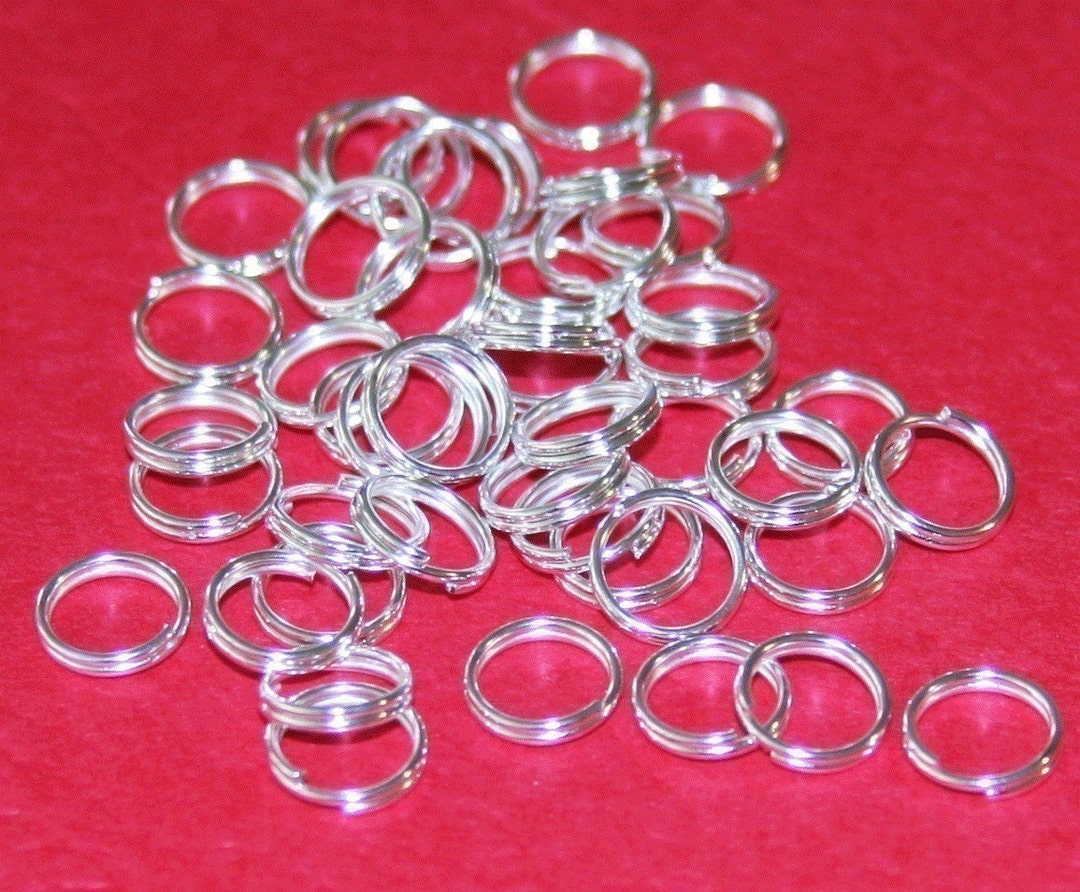 100 Pcs Silver Plated Split Rings 8mm - Etsy