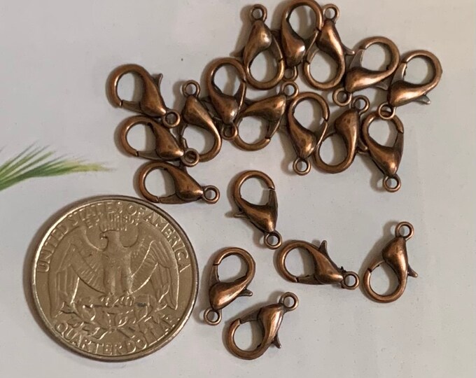 15mm X 9mm Lobster Clasps Antique Copper Choose Your - Etsy