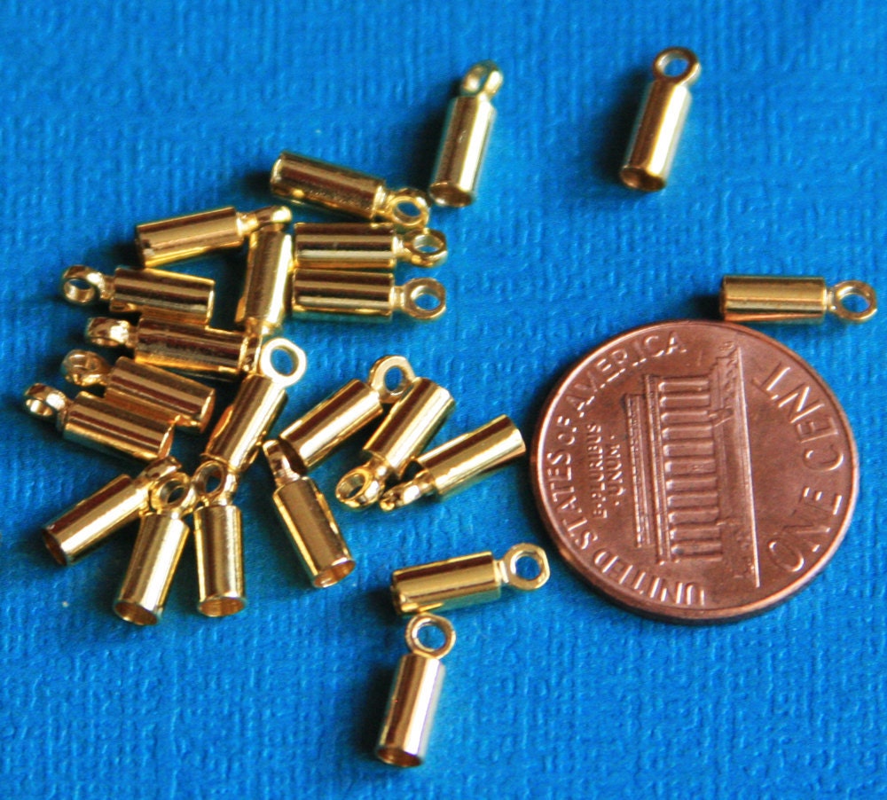 50 End Caps With Loop 7.5x3mm - Etsy