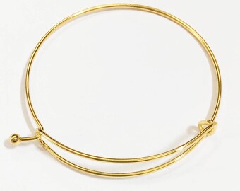 Gold Wire Bangle - Etsy