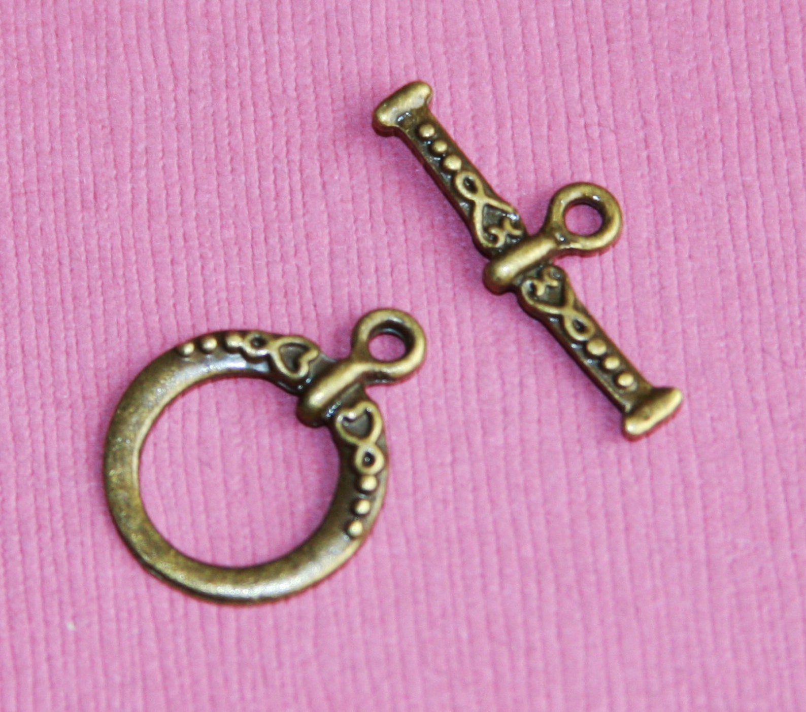 50 Sets of Antiqued Brass Fancy Toggle Clasps 18x15mm | Etsy