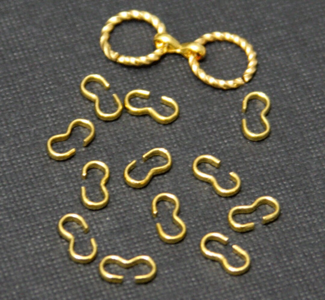 50 Pcs Gold Color Color 3 Shape Connector Links 8x4mm - Etsy