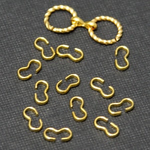 50 Pcs Gold Color Color 3 Shape Connector Links 8x4mm - Etsy
