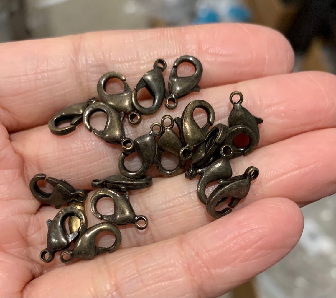 10 Pcs of Solid Brass Lobster Claw Clasp 12x7mm Antiqued - Etsy