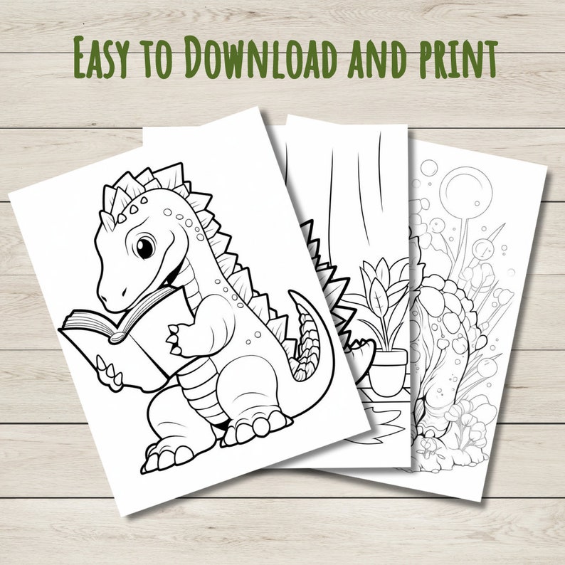 154 Pages. Fun Coloring Activities for Kids. Dinosaurs Drawing. Easy to ...