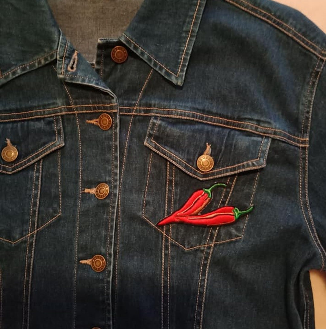 Chilli Embroidered Iron on Patch - Etsy Australia