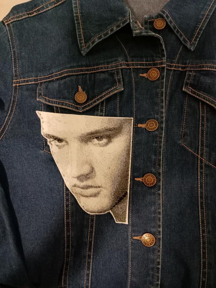 Large Elvis Embroidered Iron On Patch | Etsy