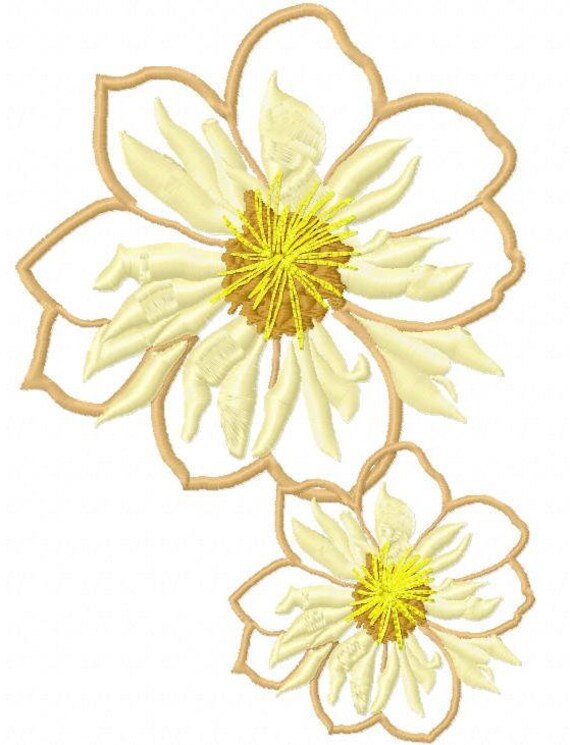Flowers Applique Machine Embroidery Designs...2033 | Etsy