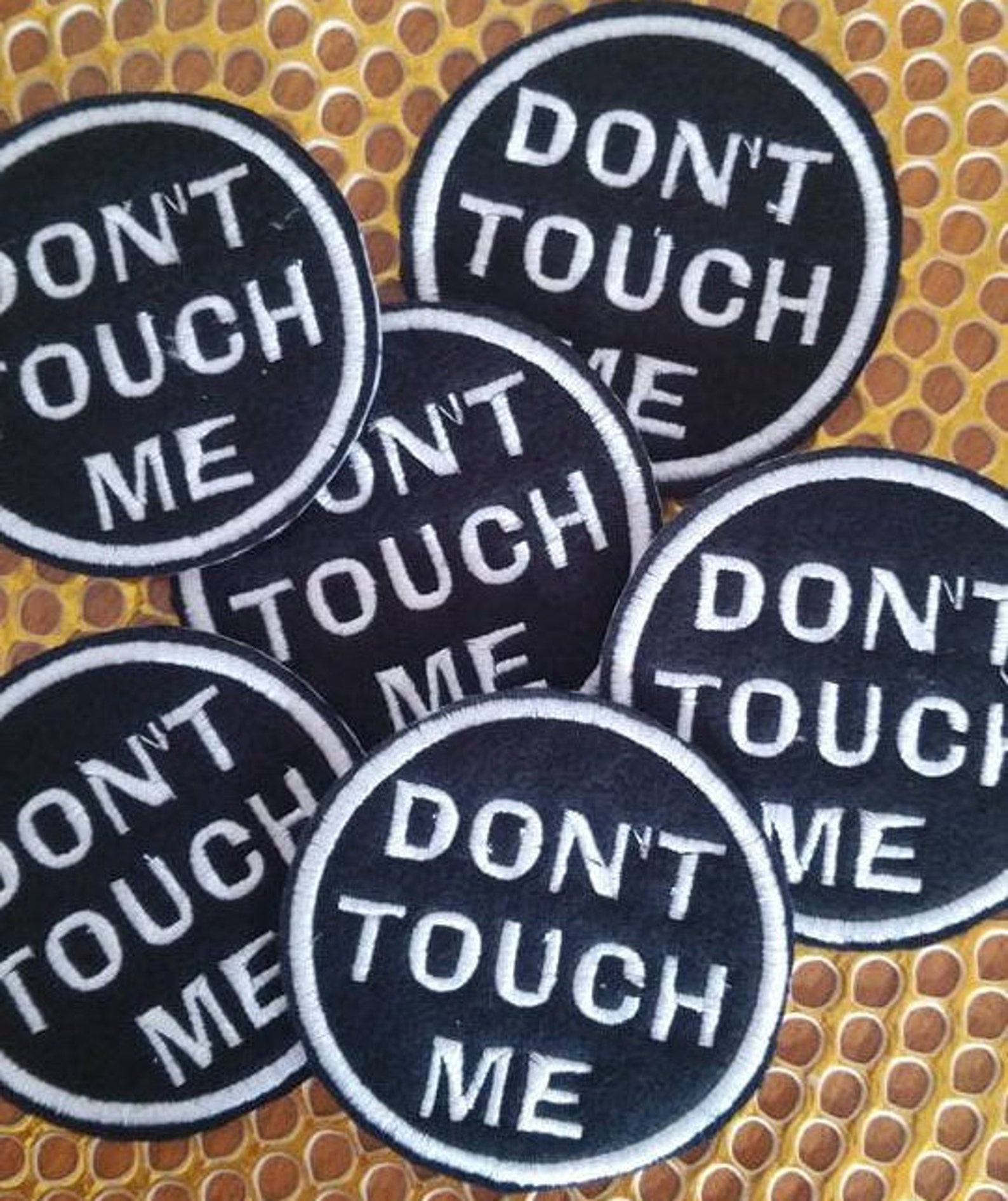 Don't Touch Me Embroidered Iron On Patch | Etsy