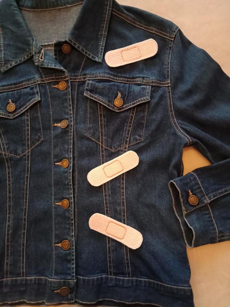 Band Aid/Plaster Embroidered Iron/ On Patch | Etsy