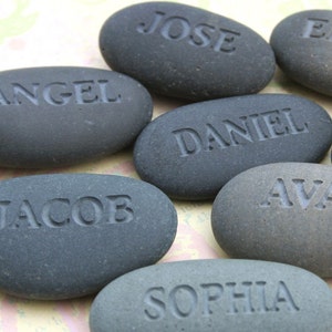 Personalized Engraved Name Rock Gift - Custom Name Pebble Stones - Etsy