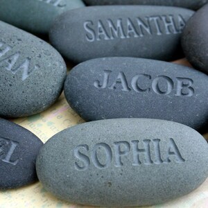 Personalized Engraved Name Rock Gift - Custom Name Pebble Stones - Etsy