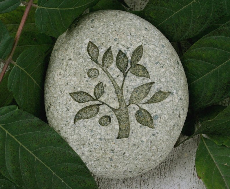TREE OF LIFE - Home Decor, Paperweight - Engraved Stones - Etsy