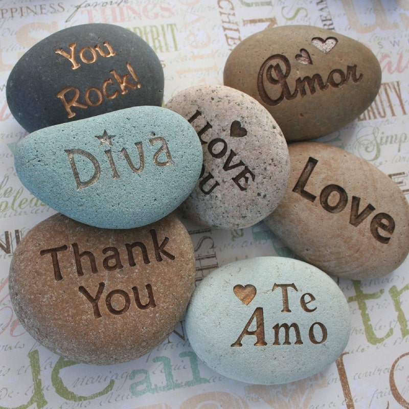 Message Stones - Etsy