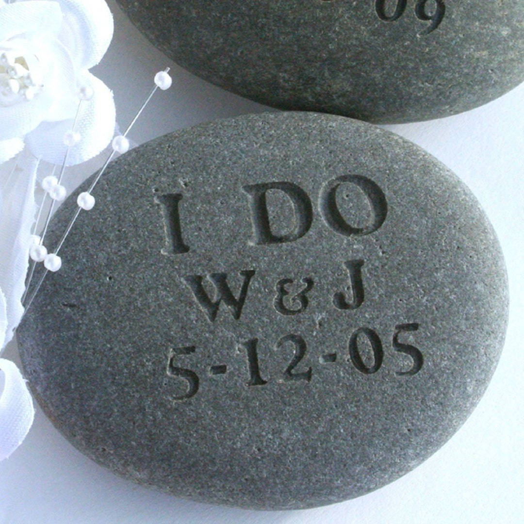 I DO - Personalized Oathing Stone - Wedding Vow, Anniversary ...