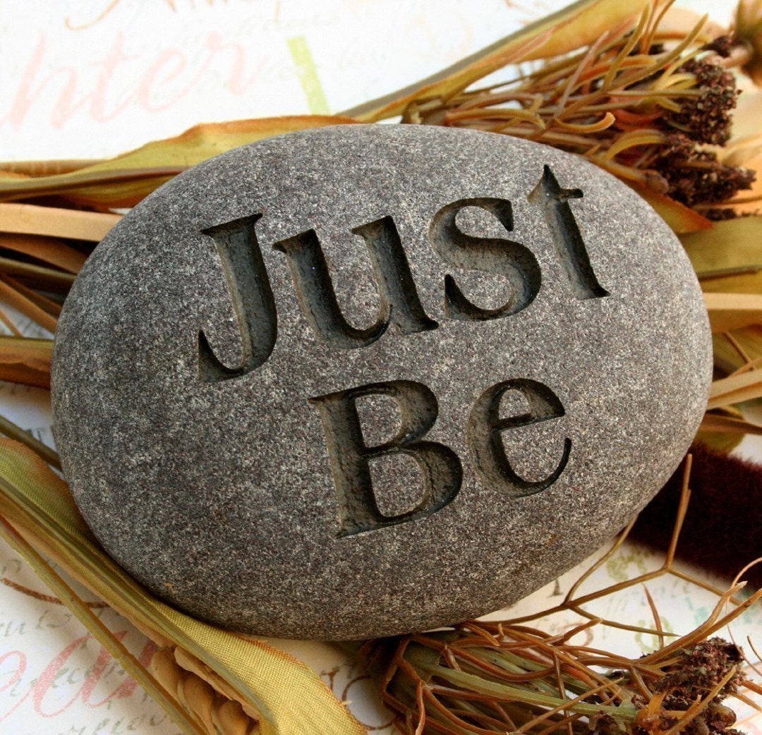 Inspirational Message Stone - Engraved Word Stones Paperweight - Etsy