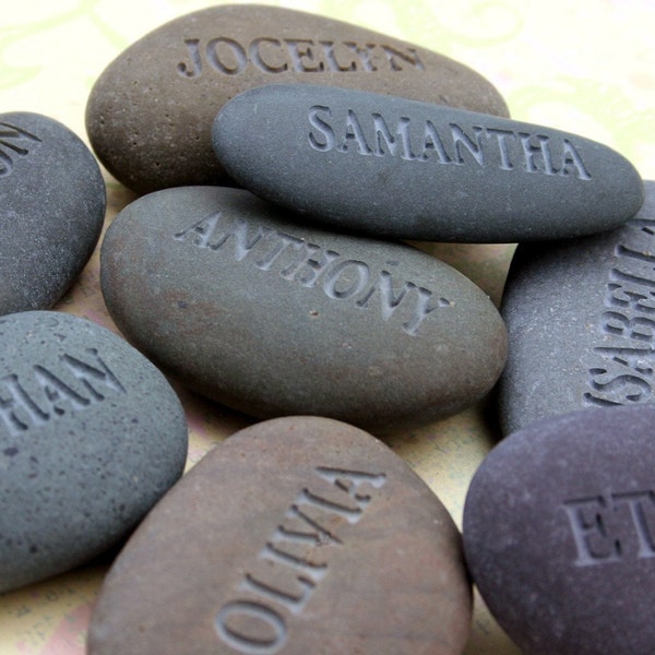 Engraved Stone - Etsy