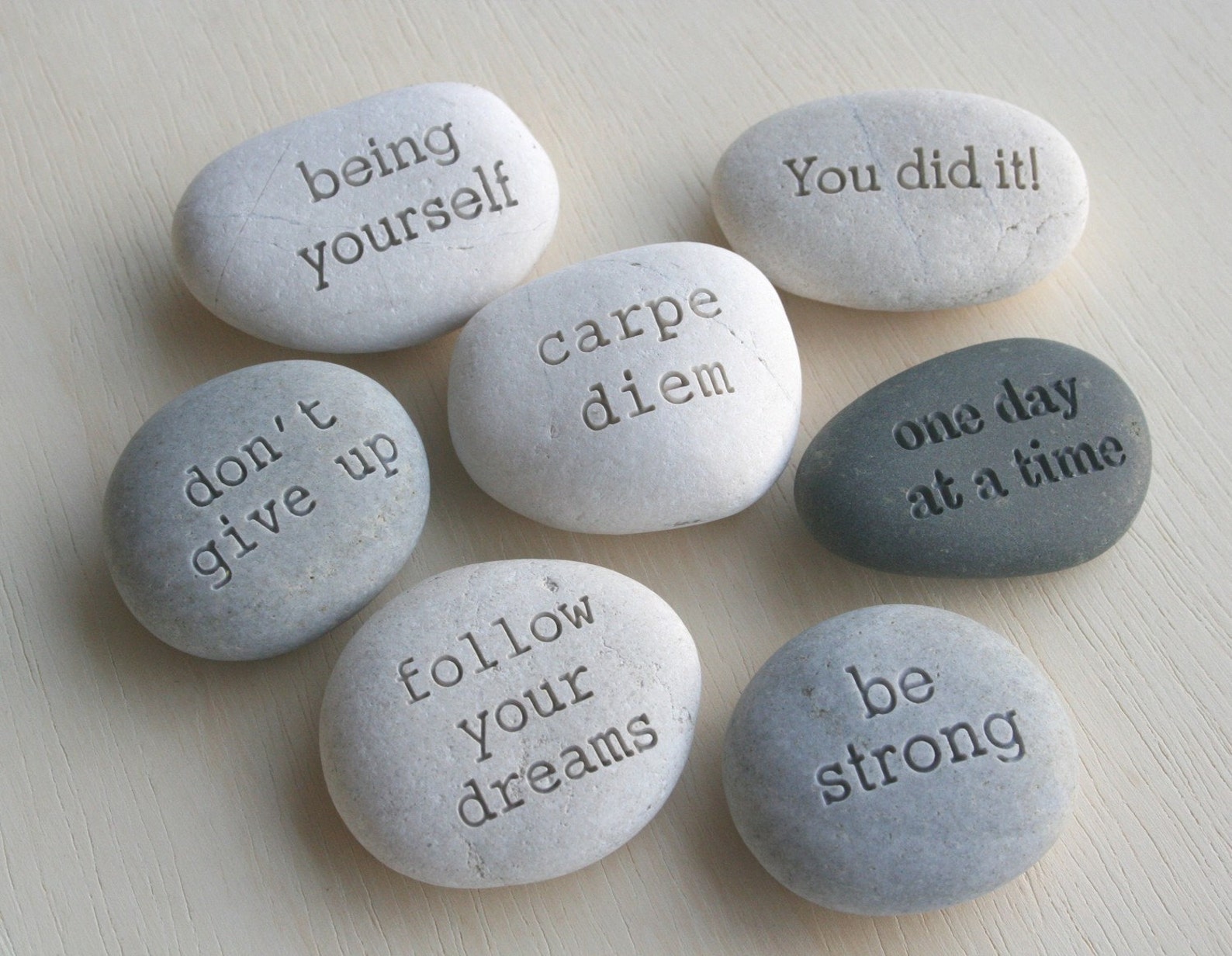 Message Stones - Customized Engraved Gift - Etsy