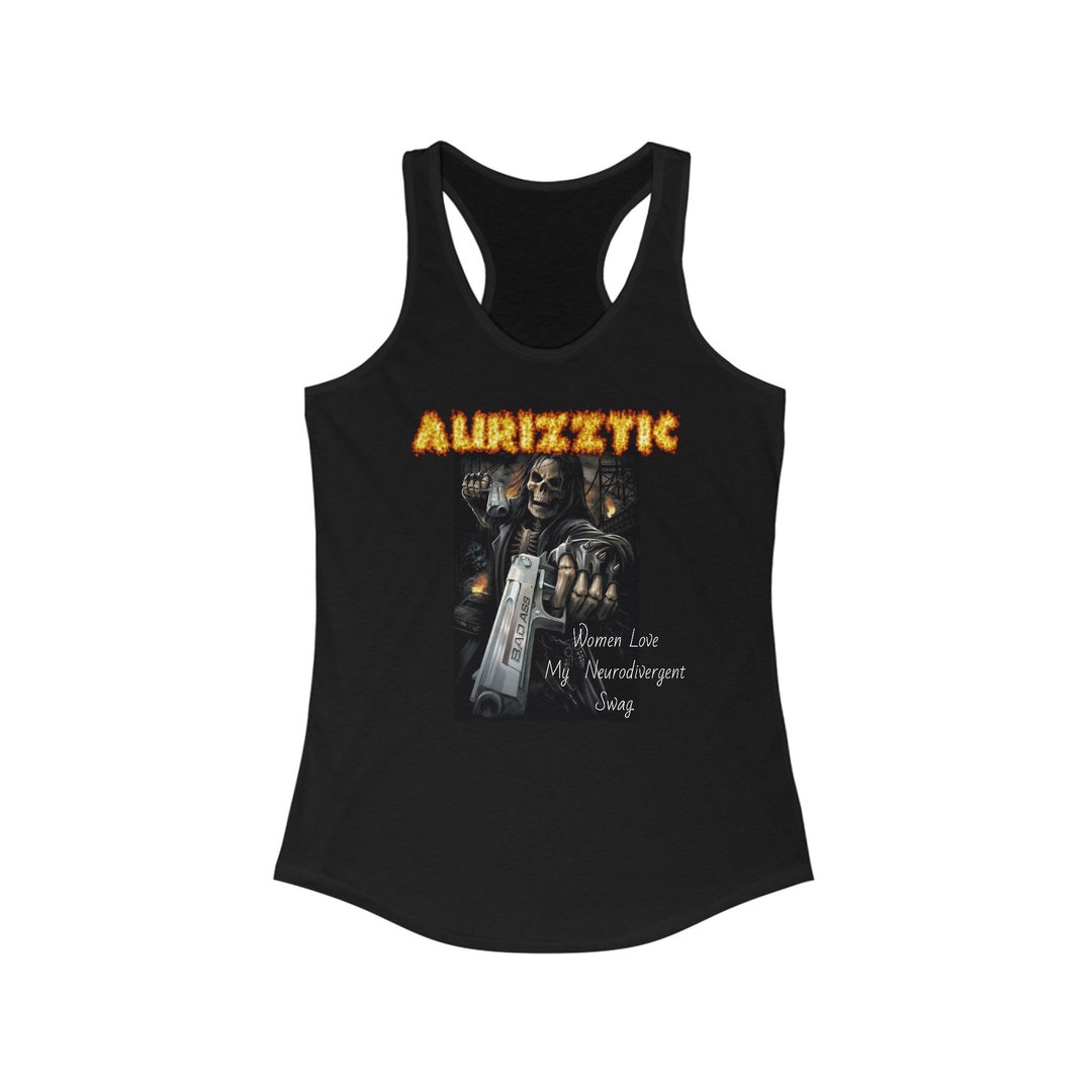 Badass Neurodivergent Rizz Skeleton Women's Racerback Tank - Etsy