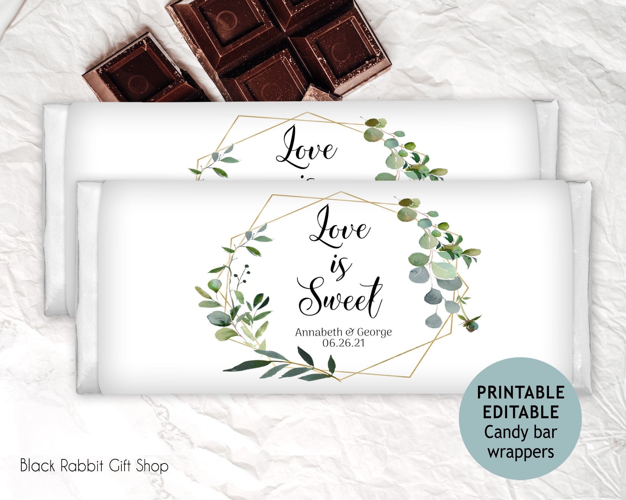 Wedding Candy Bar Wrappers