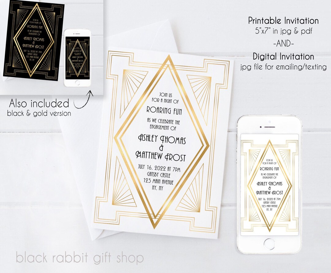 DIGITAL Printable Invitation Template Edit Yourself - Etsy
