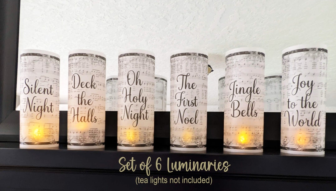 Winter Holiday Luminaries / Set of 6 Vellum LED Paper Surrounds to ...