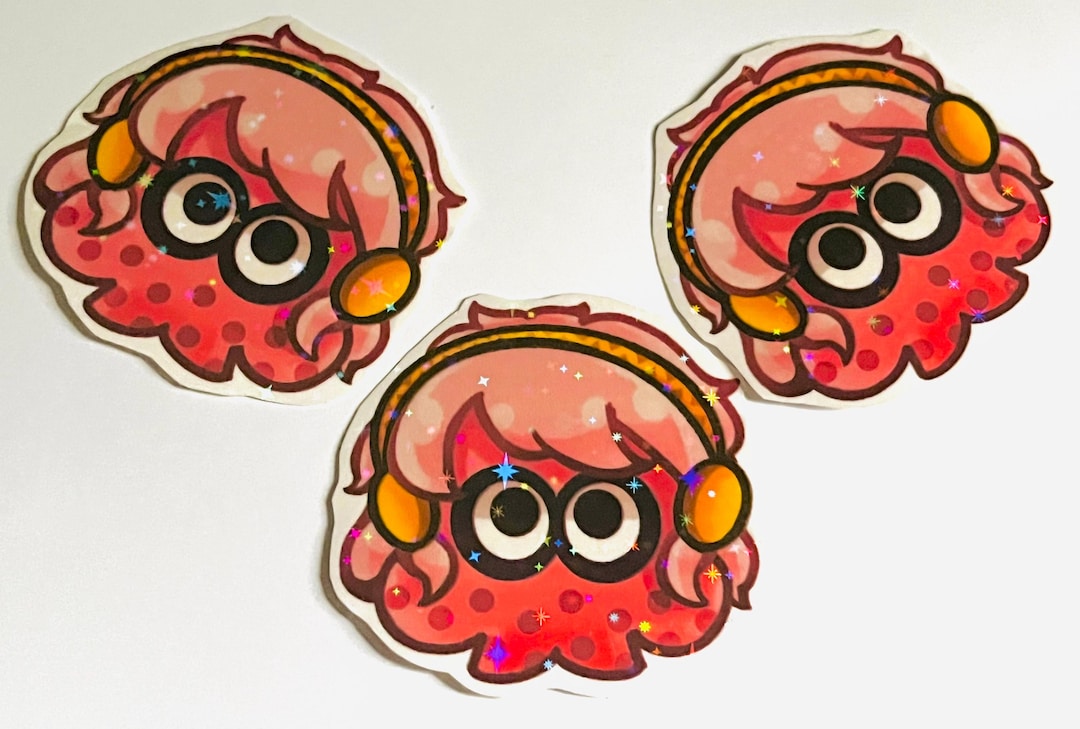 Splatty Octo Luka - Holographic Sticker (4" In.) - Etsy
