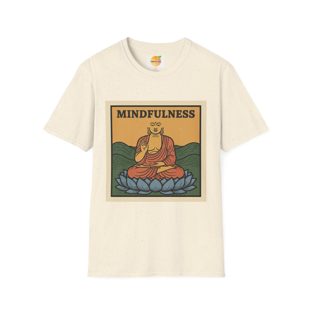Mindfulness Buddha T-shirt: Retro Comic Style, Spiritual Tee - Etsy