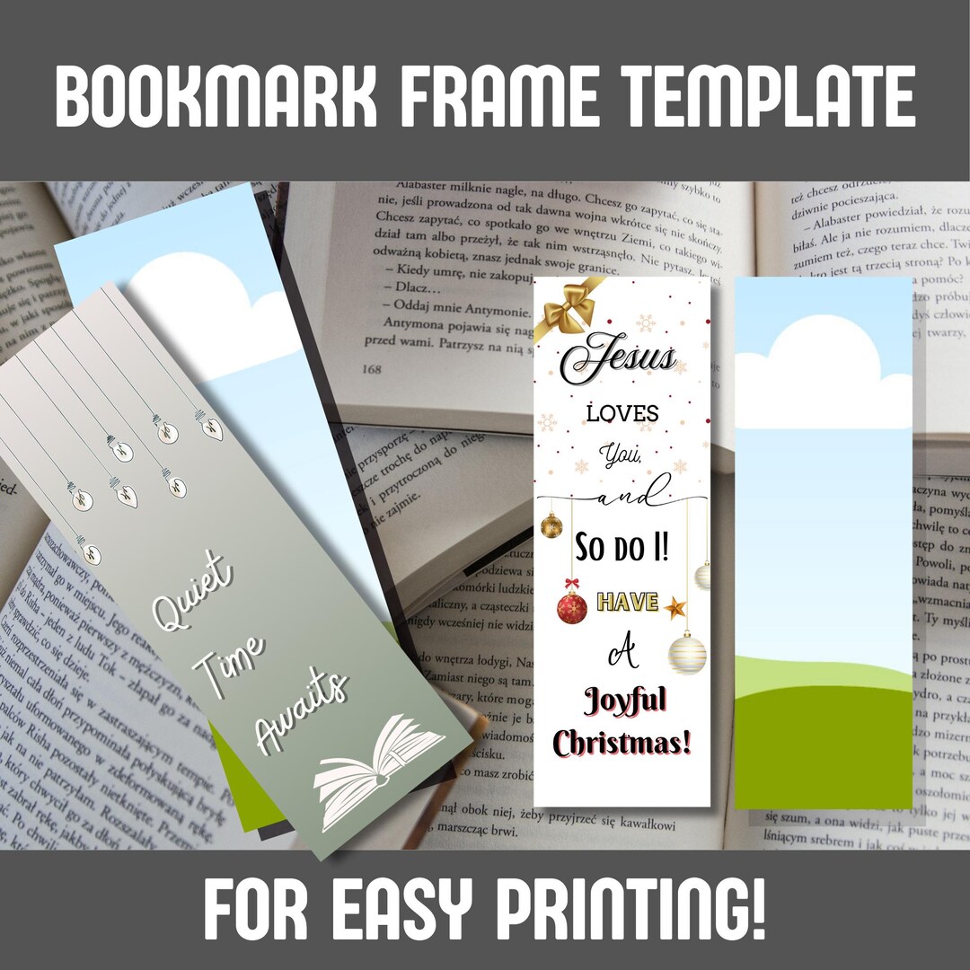 Bookmark Frame Template for Easy and Ready Printing - Etsy