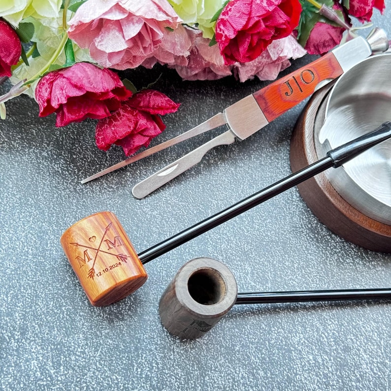 Personalized Handmade Wooden Pipe, Groomsman Proposal, Birthday Gift ...