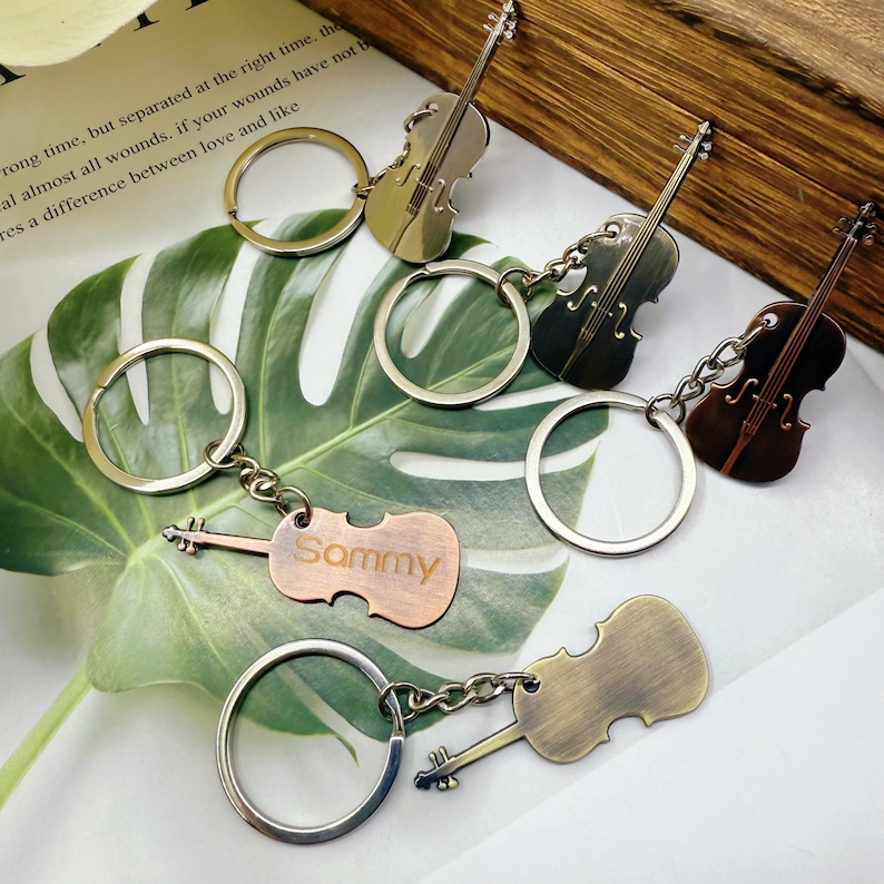 Customized Vintage Violin Keyring,music Keychain,cellist Gift,violinist ...