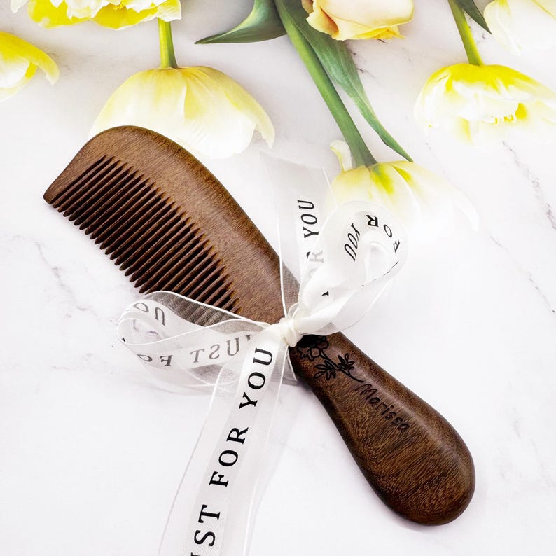 Personalized Handmade Comb, Bridesmaid Gift, Wedding Comb, Custom Hair ...