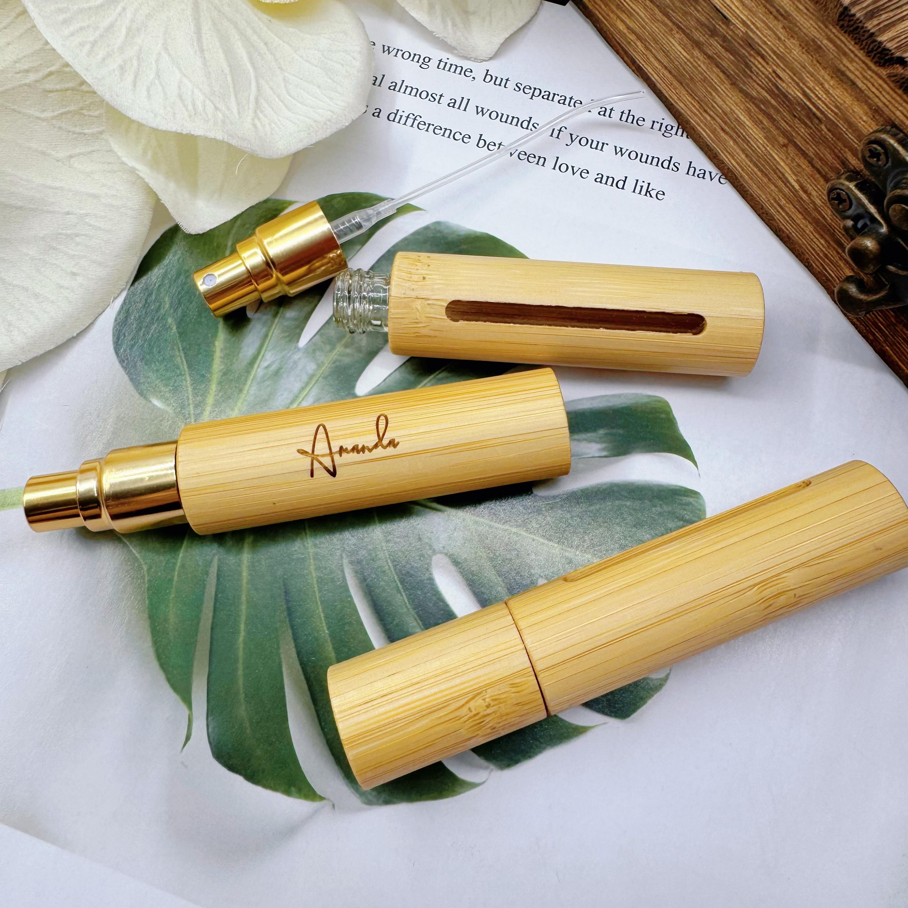 Customize Bamboo Perfume Dispenser Bottle,bridesmaid Gifts,perfume ...