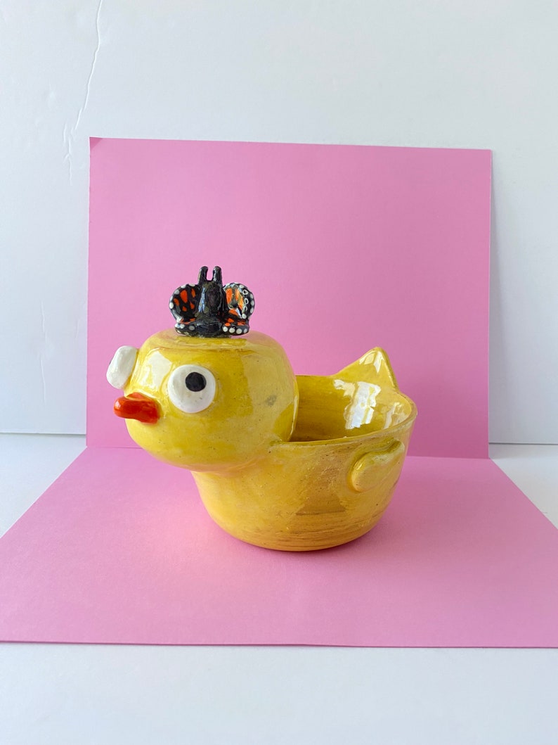 Roger the Rubber Duck Planter Handmade Ceramic Pottery - Etsy
