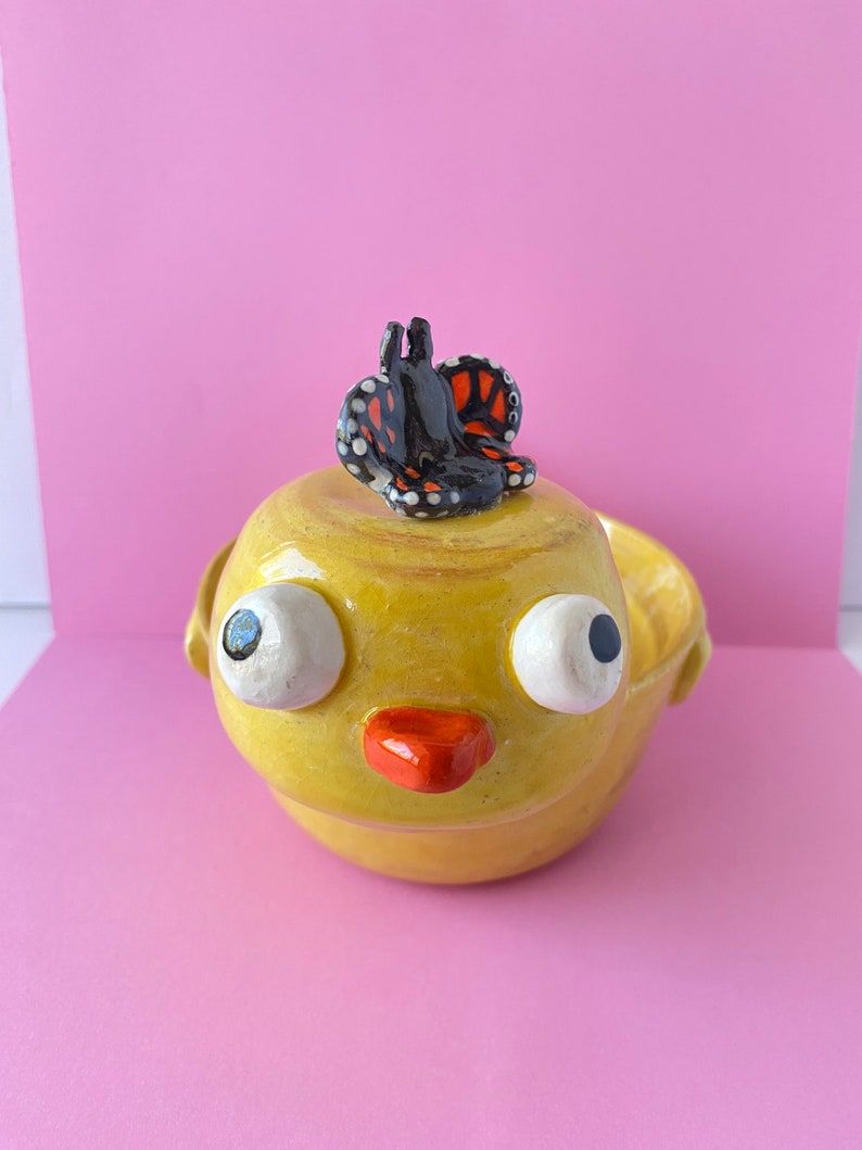 Roger the Rubber Duck Planter Handmade Ceramic Pottery - Etsy