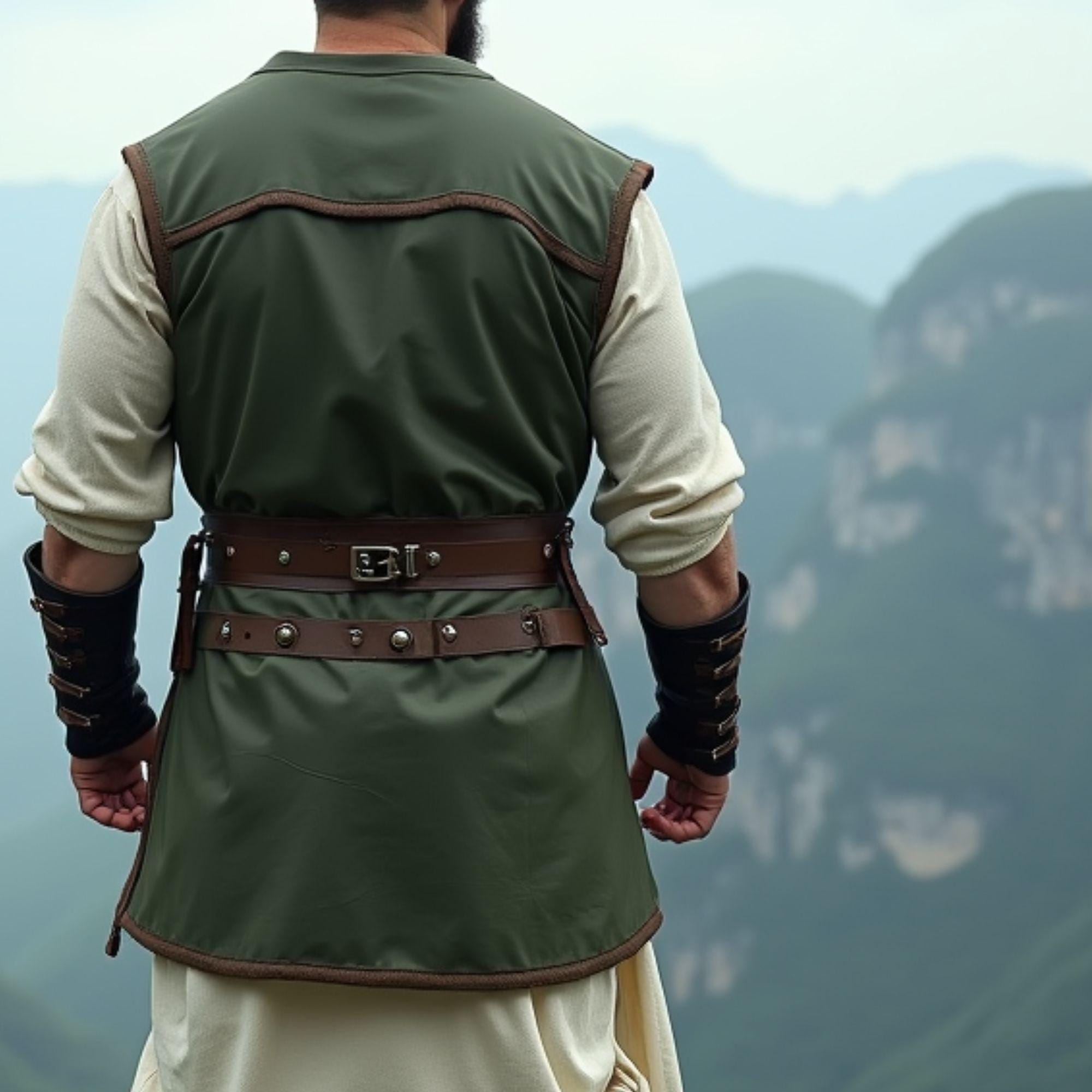 Men's Viking Leather Tunic | Handmade Medieval Warrior Vest With Belt ...