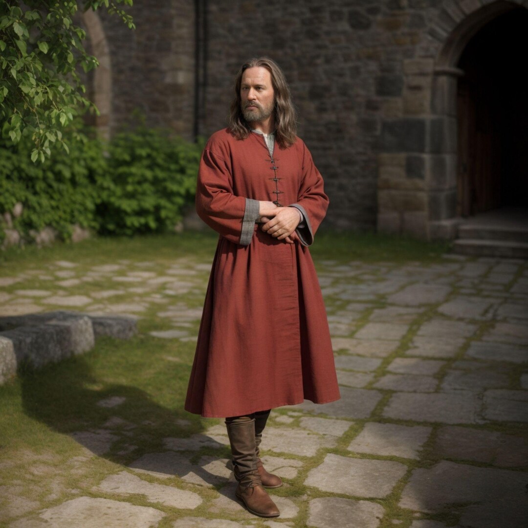 Rustic Medieval Men's Tunic | Viking Warrior Robe | Renaissance Era ...