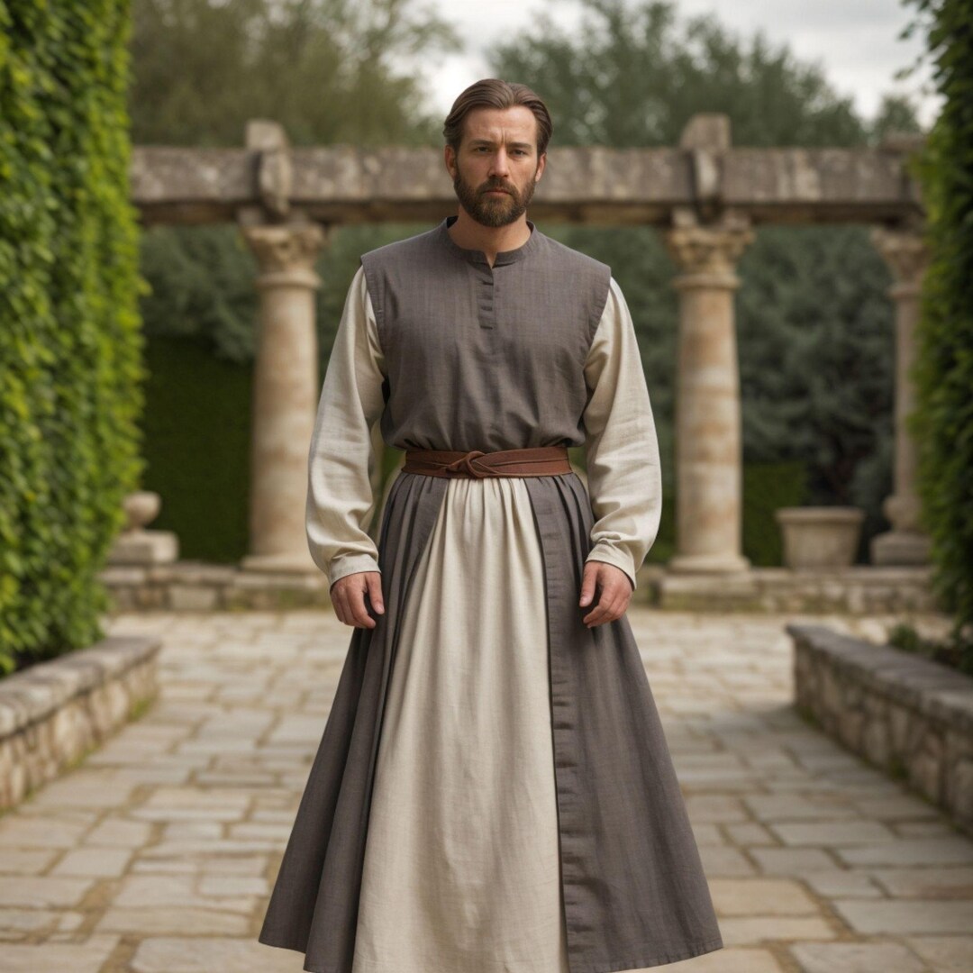 Spartan Medieval Men's Robe | Renaissance Noble Tunic | Historical ...