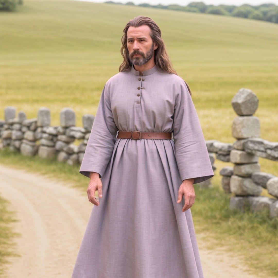 Nordic Renaissance Noblemans Tunic Medieval Men's Greek Robe Gown ...