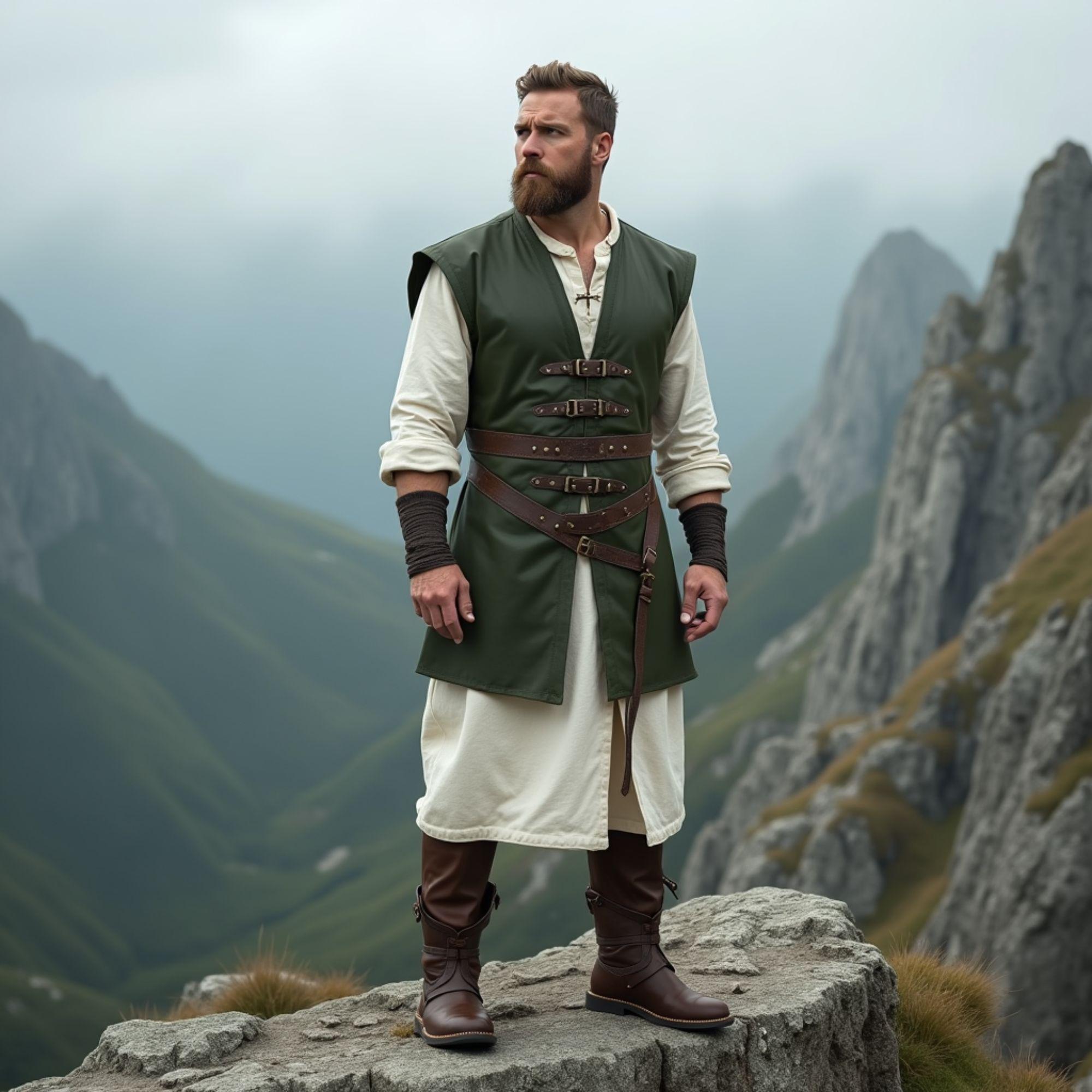 Men's Viking Leather Tunic | Handmade Medieval Warrior Vest With Belt ...