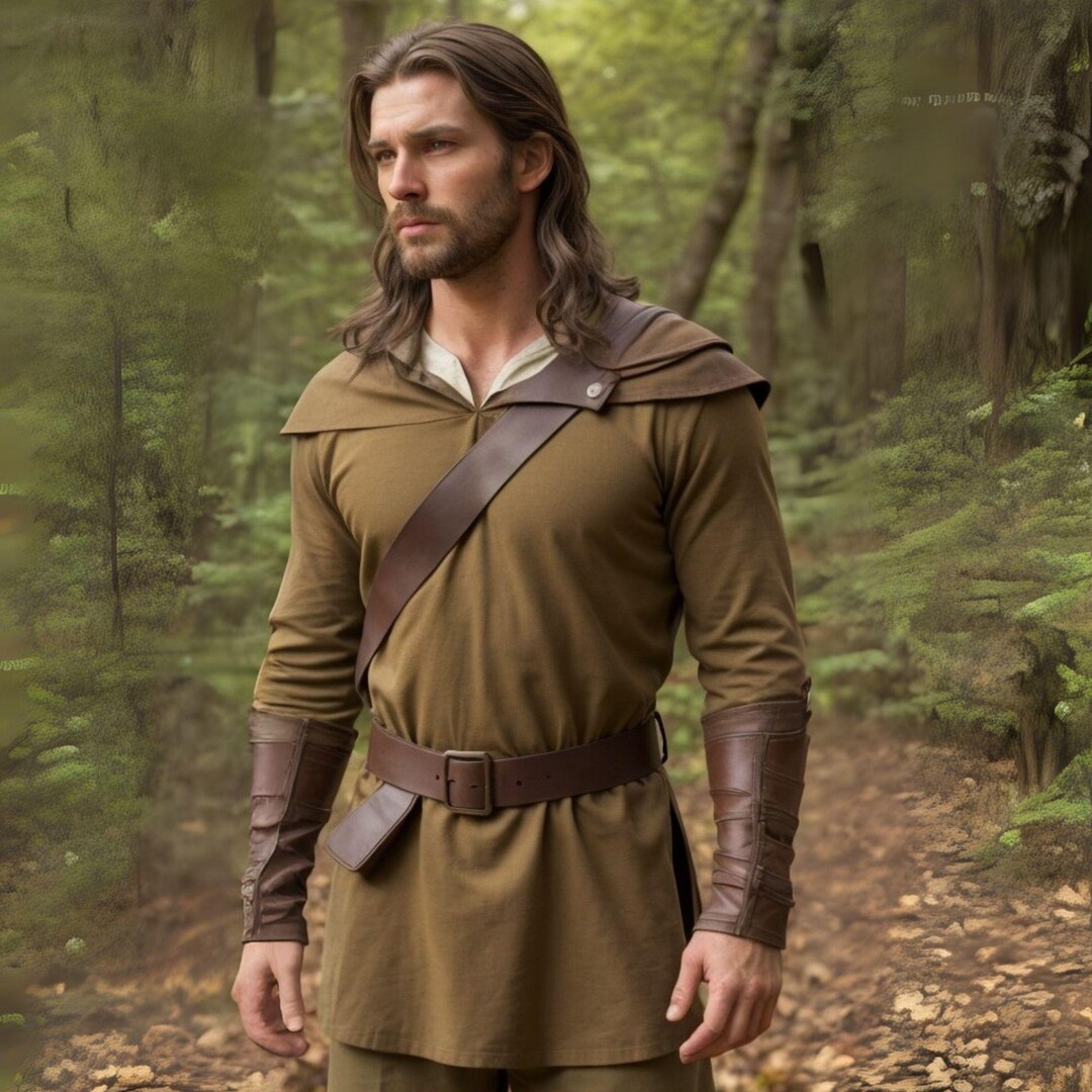 Men’s Archer Costume | Earth Tone Hooded Tunic | Custom Fit | Perfect ...