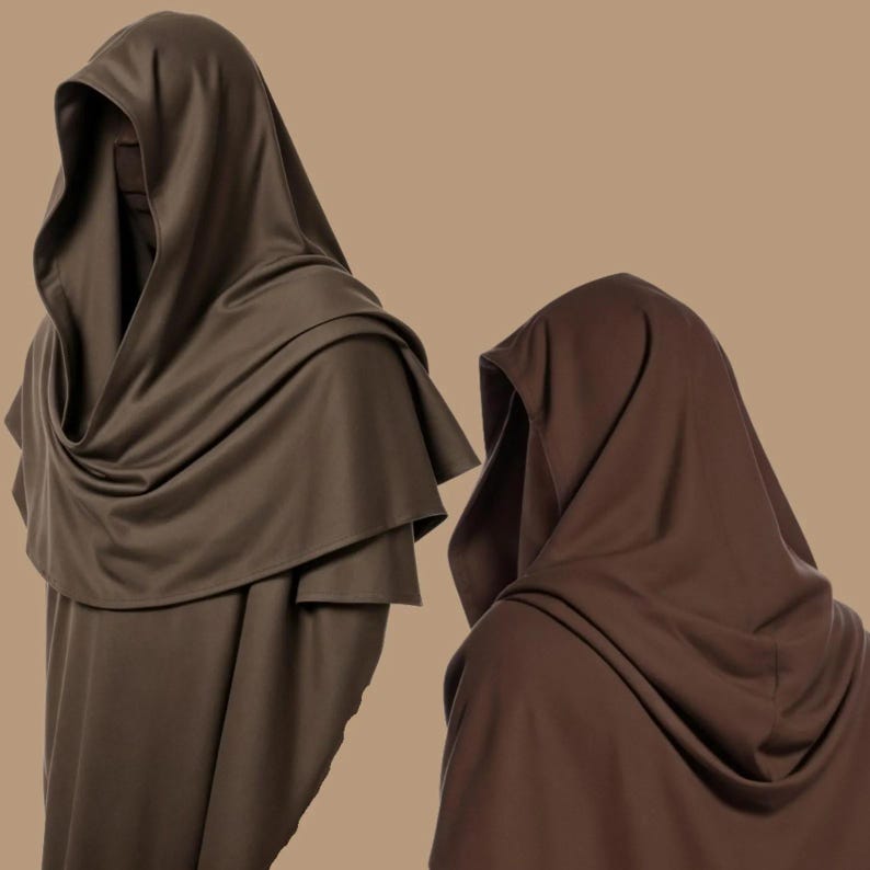 Mysterious Gothic Brown Hooded Cloak | Medieval Fantasy Robe | Men's ...