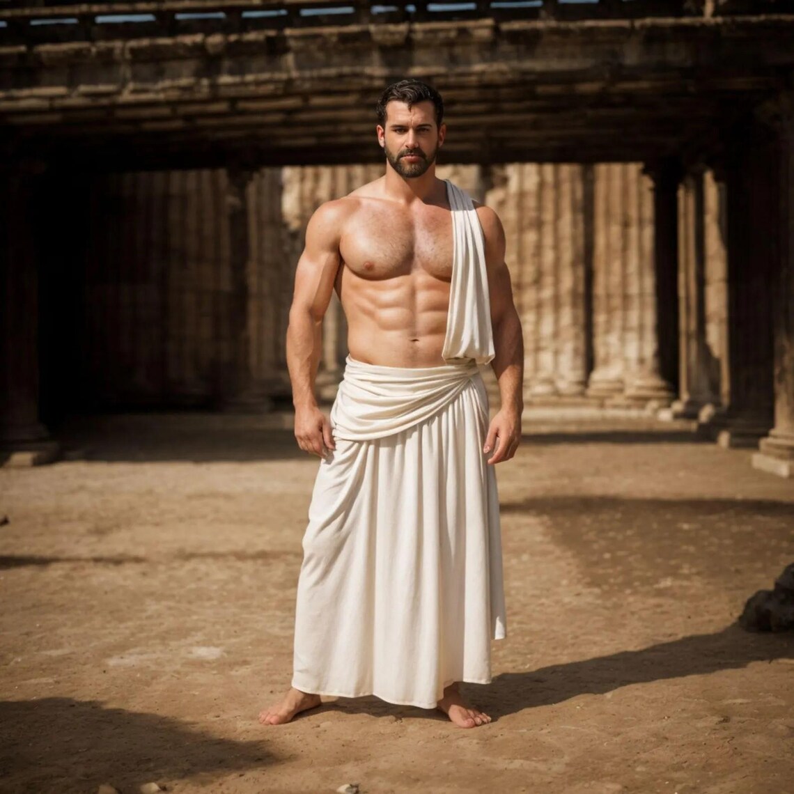 Classic Roman Gladiator Toga | Men's Ancient Warrior Costume ...