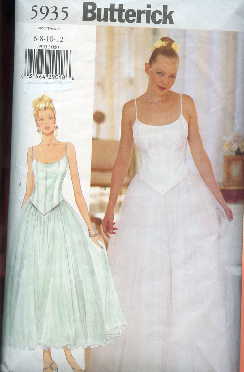 Sz 6-12 Butterick 90s Vintage Ballerina Style Pattern With Boned Bodice ...