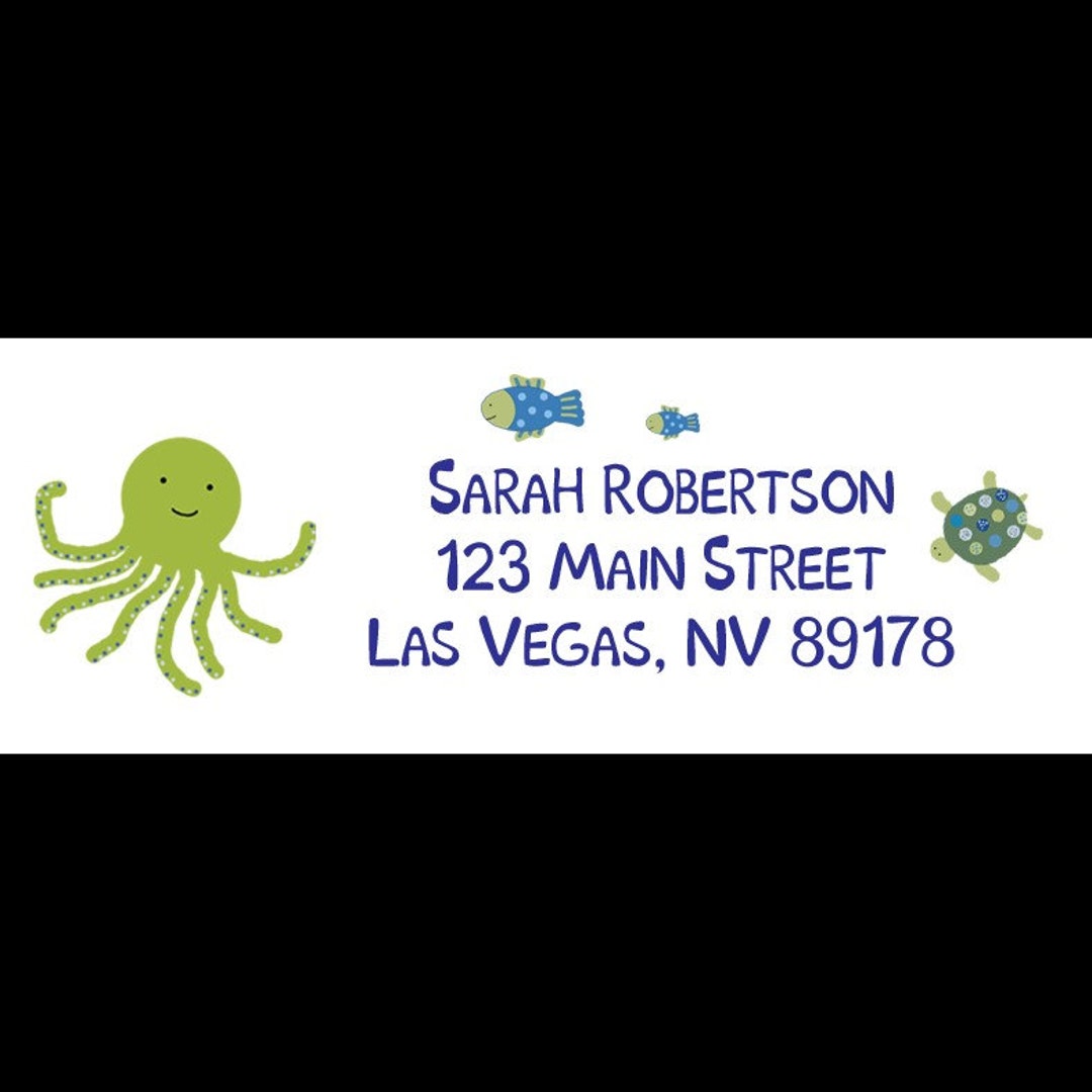 30 Personalized Return Address Labels Under the Sea - Etsy