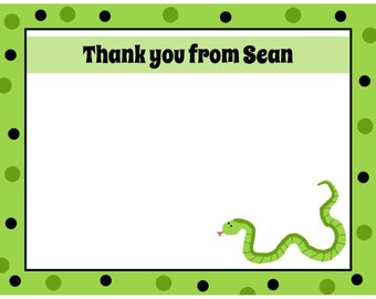Snake Thank You Cards - Etsy