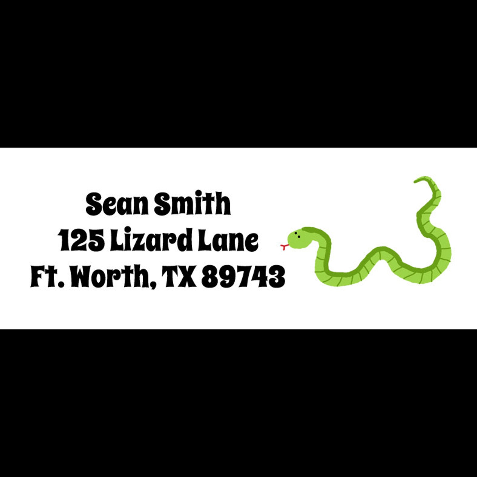 30 Personalized Return Address Labels - Snake - PRINTED and Shipped - Etsy